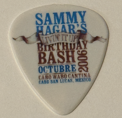 Sammy Hagar Guitar Pick Van Halen 2006 Birthday Bash Concert Cabo San ...