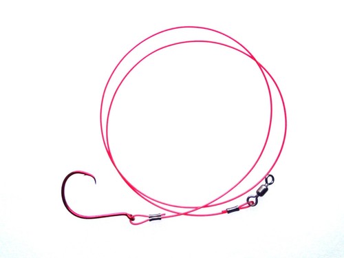 (2-PACK) SUPERBLEED MUSKY CIRCLE HOOK SUCKER RIGS - RED MONO - NON ...