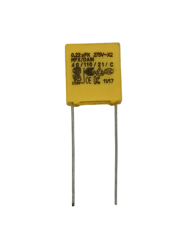 1x MPX/DAIN Kondensator 220nF X2 275V~ VAC, RM 10mm (0,22µF,uF,AC,250V ...