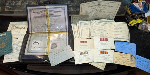 WWII United States Maritime Service records lot for single service ...