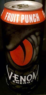 VENOM ENERGY DRINK - FULL 16oz Can - FRUIT PUNCH - Brand New ...