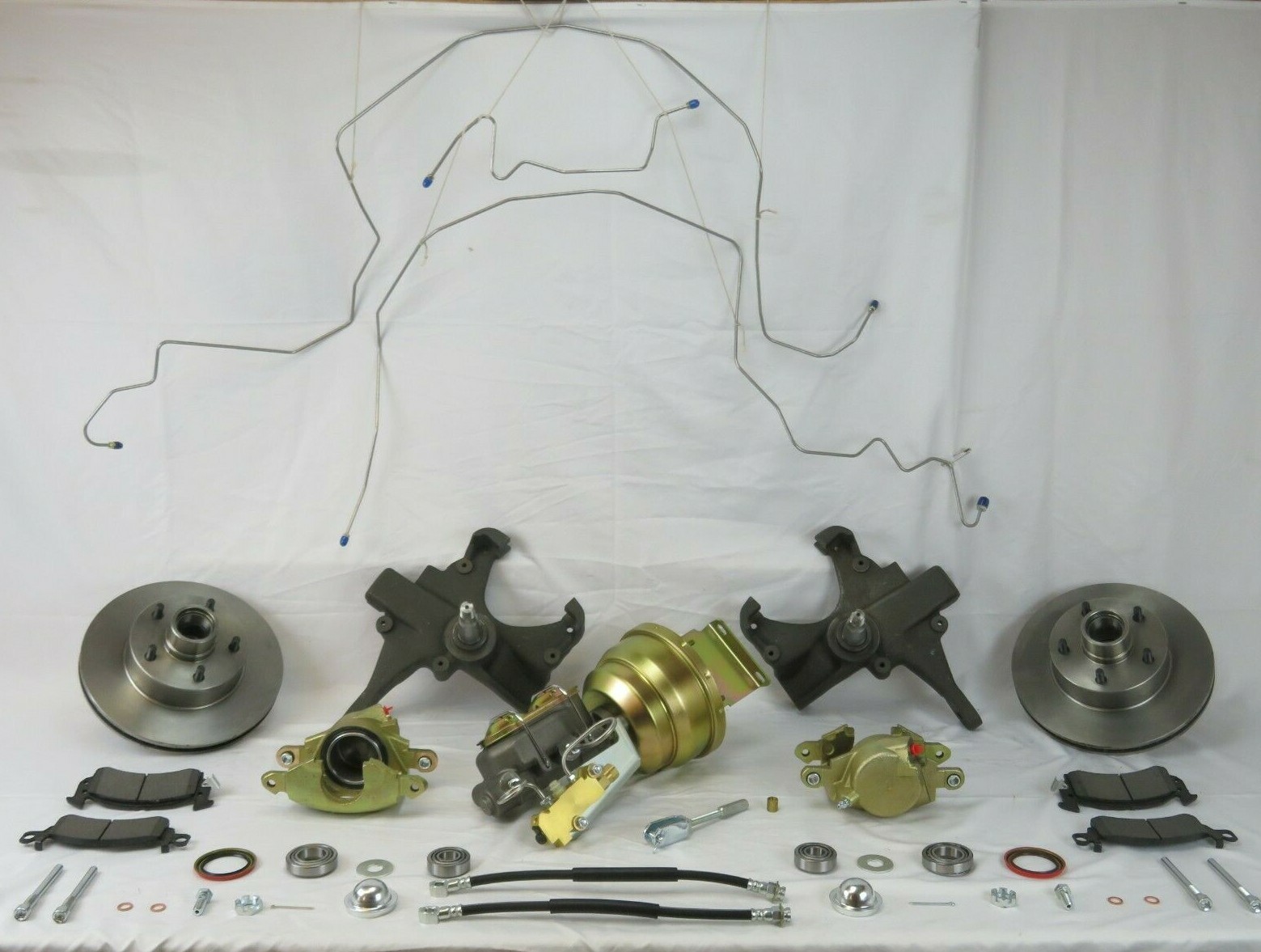 1958 1964 Chevrolet front disc brake conversion 2" drop spindles impala ...