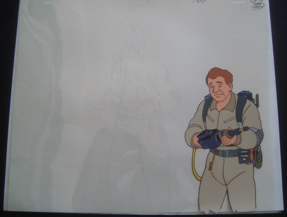 THE REAL GHOSTBUSTERS Cartoon Animation Production Art 2 Cel set Egon ...