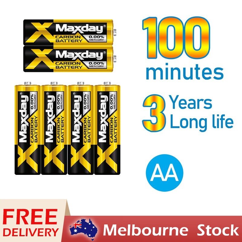 Maxday 1.5V Zinc-Carbon AA Batteries Leak Proof Eco-friendly Battery ...