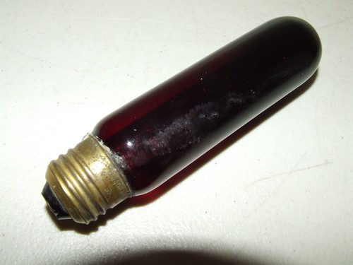 Antique Working Red Glass Test Tube Lamp Light Bulb with Antique Style ...