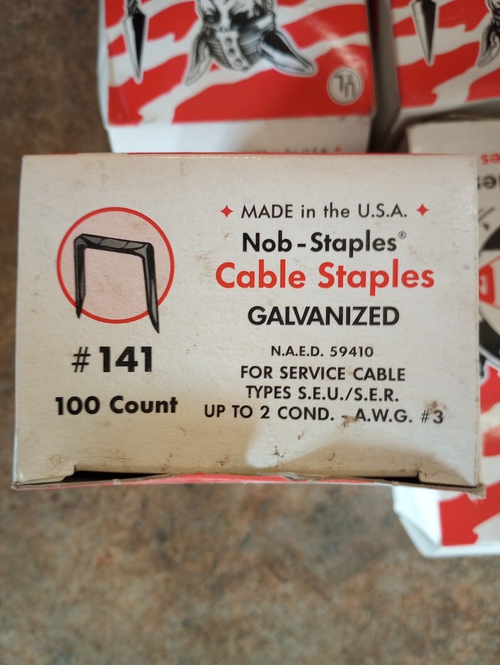 Viking Nob-Staples Cable #141 Made in USA 500 Staples | eBay