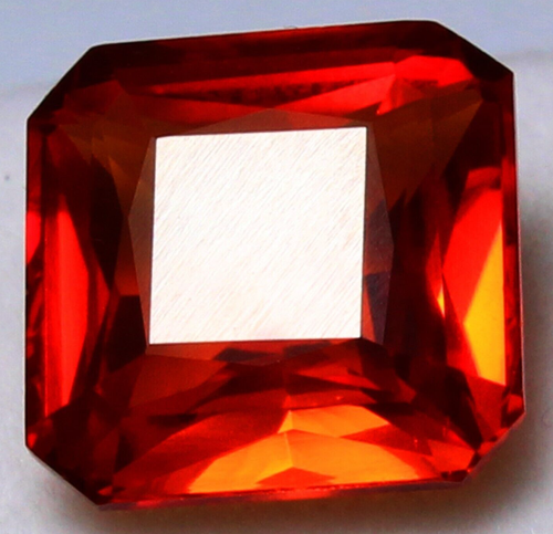 Natural 14.45 Ct Tanzania Orange Tanzanite Certified 14x14 MM Asscher ...