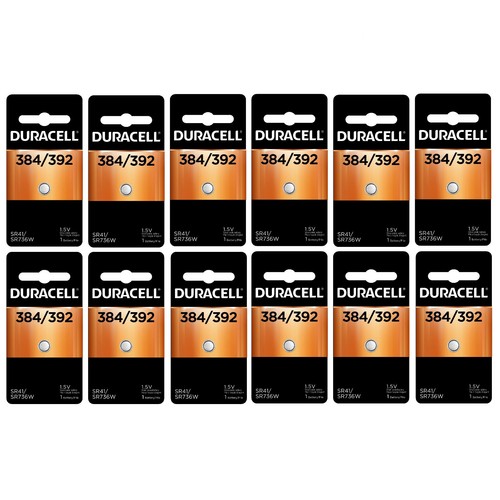 24 384/392 Duracell Silver Oxide Batteries (AG3, LR41, MS312, SP384 ...