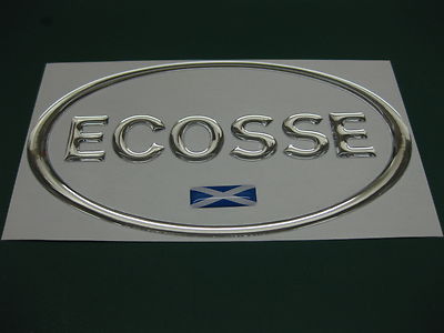1 ECOSSE OVAL CHROME EFFECT DOME CAR STICKER with Scottish flag | eBay UK