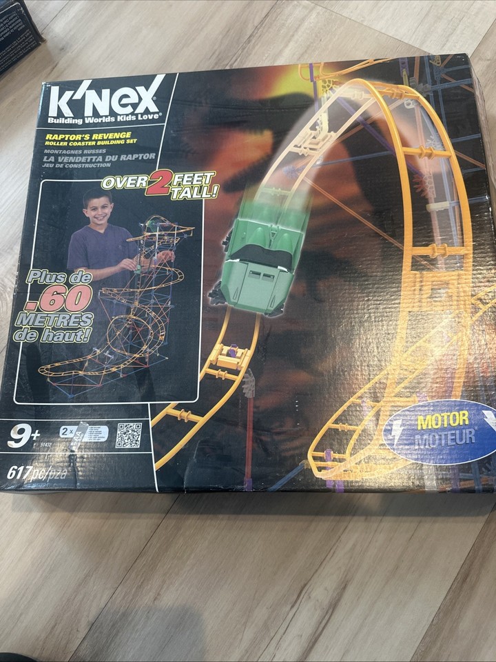K'NEX 2 Sets ALL AMERICAN ROLLER COASTER & RAPTORS REVENGE Building ...