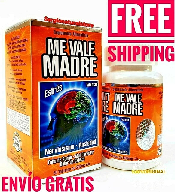 Me Vale Madre 60 Tablets 500 MG Each Anxiety Depression Stress for sale ...