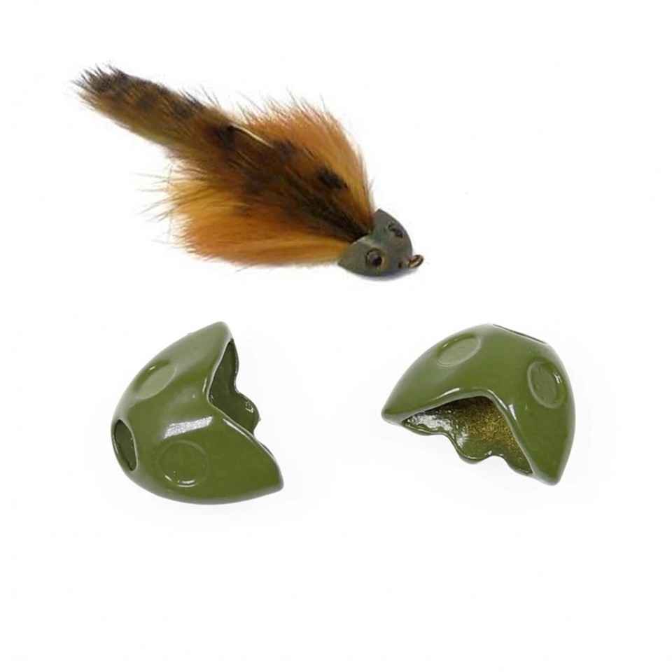 60PCS (6 Color)Fly Tying Fish Head Fish Mask Streamer Tying Size L ...