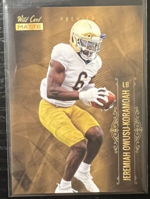2021 Wild Card Matte Premier Gold Jeremiah Owusu-Koramoah #MBC-35 ...