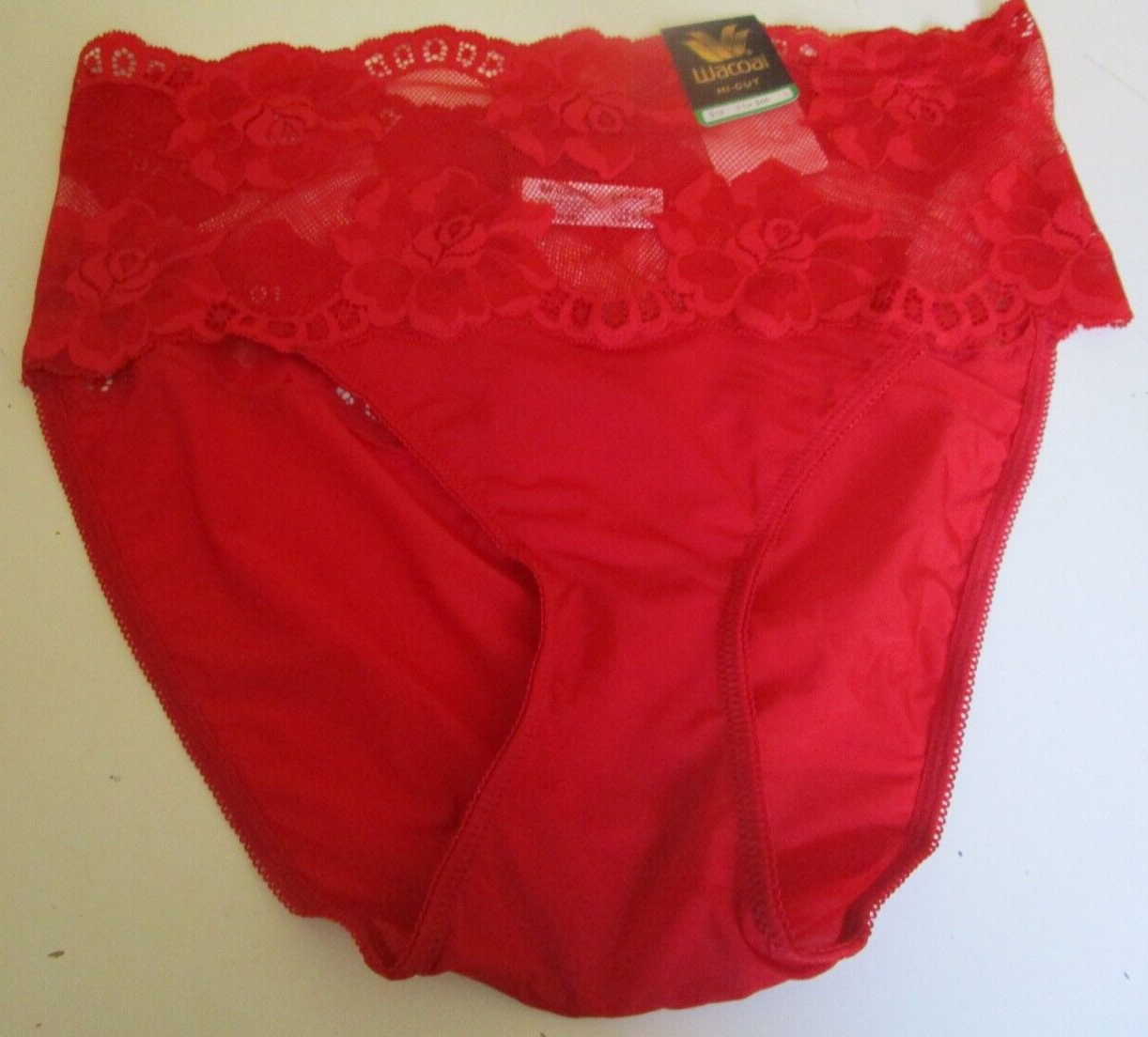1 Wacoal Light and lacy Hi Cut Brief Size Large Red Style 879363 | eBay