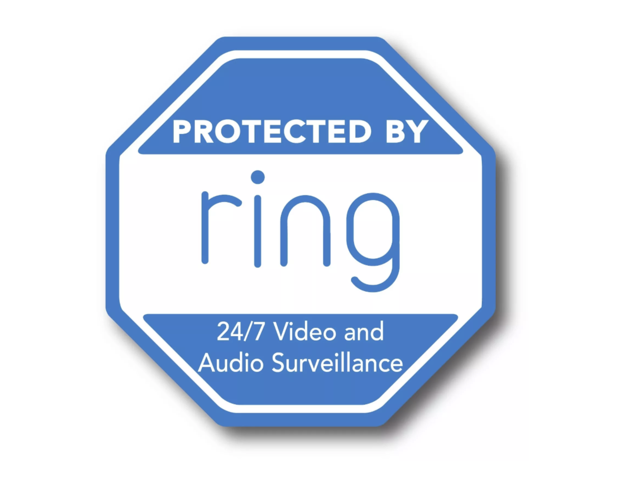 Ring security decal 3.75" laminated out door decal doorbell ...
