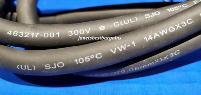 SJO 300 Volt Tool Cord 9-Foot Replacement Power Tool Cord – 14/3 Gauge ...
