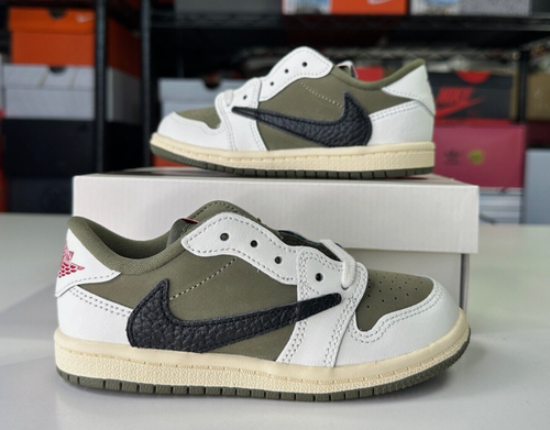 Nike Air Jordan 1 Travis Scott Medium Olive TD (SIZE 7C) (DO5441-200 ...