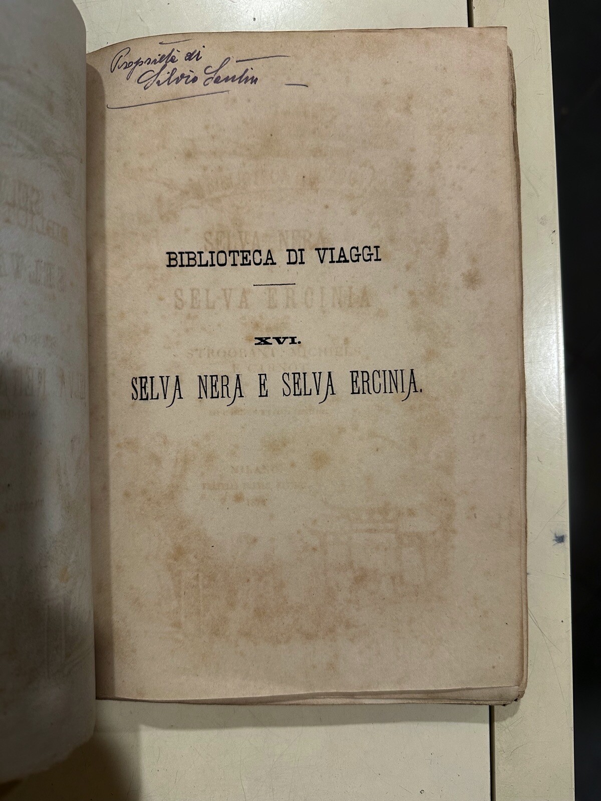 SELVA NERA E SELVA ERCINIA Stroobant Michiels Carnot Treves 1874 ...