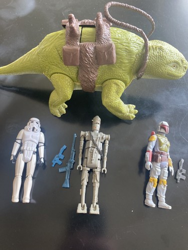 Star Wars 1979 Dewback With 1977 Stormtroope 1979 Boba Fett, 1980 IG-88 ...