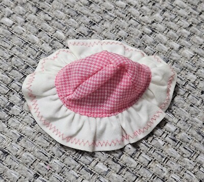 1966 Vintage Tutti Original Pink & White Gingham Hat #3550-Doll Not ...