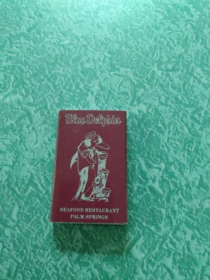 Vintage Matchbook Ephemera Collectible A21 Palm springs California Blue ...
