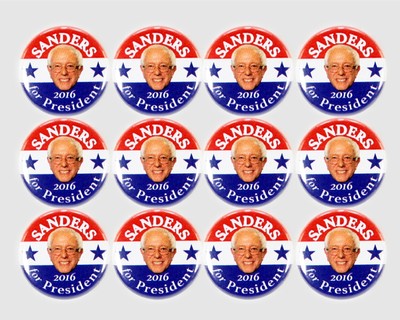 2016 BERNIE SANDERS for PRESIDENT 1" CAMPAIGN BUTTONS, 12-PACK, (3x4 ...
