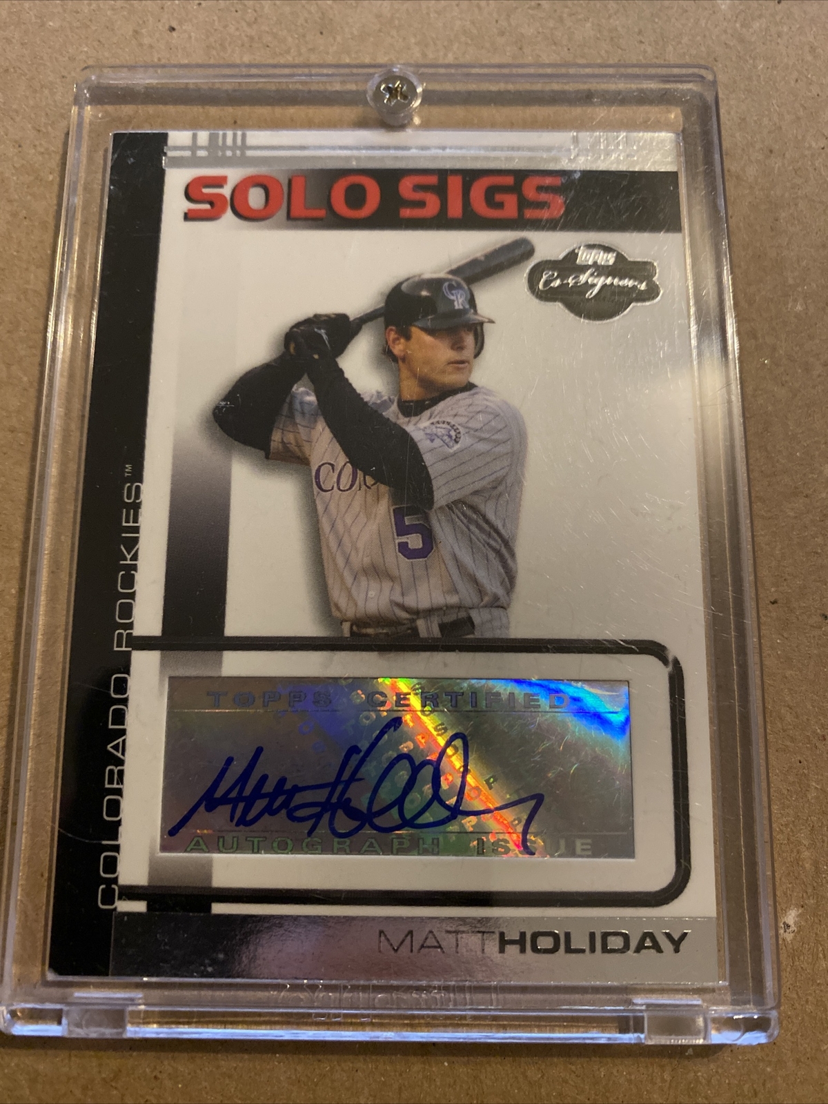 2007 TOPPS CO-SIGNERS SOLO SIGS MATT HOLLIDAY AUTOGRAPH AUTO SIGNED | eBay