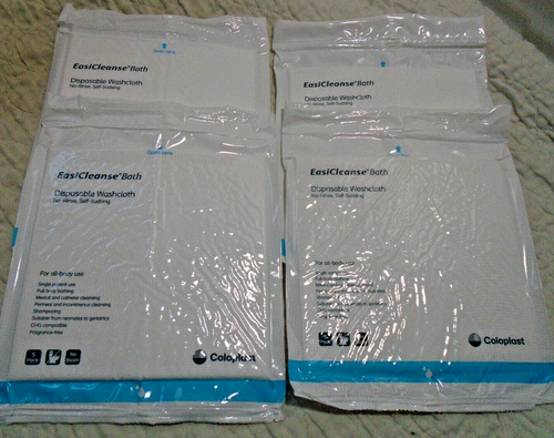20 Coloplast EasiCleanse Bath No Rinse Disposable Wash Cloths -4 pk of ...