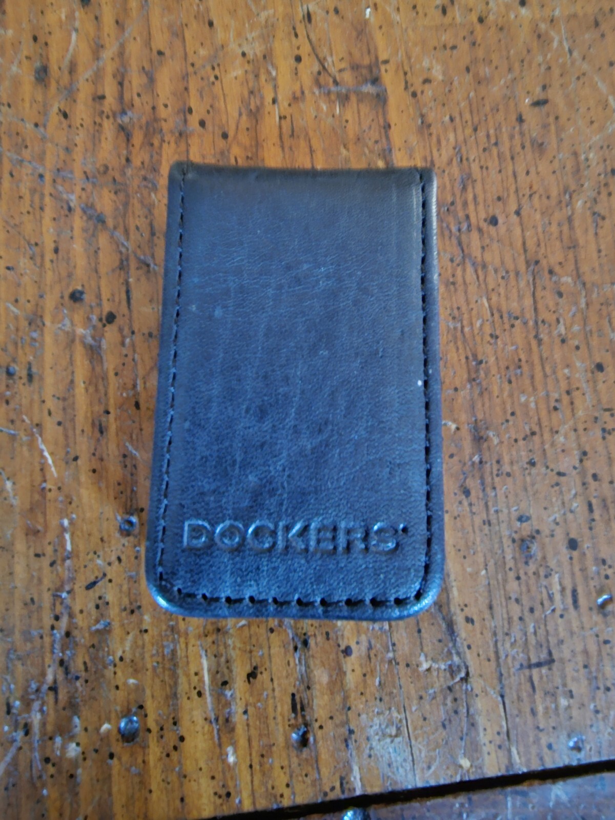 Dockers Black Genuine Leather Magnetic Money Clip Wallet Men Accessory ...