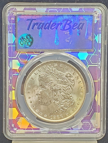 1888-P $1 Morgan Silver Dollar- PCGS Certified BU Condition "Trader Bea ...