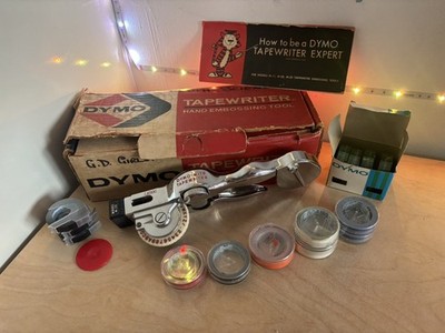 Vintage DYMO Tapewriter M-22 Embossing Label Maker w Box, Manual ...