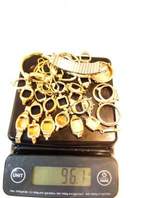 CLEAN MIXED LOT OF 10- 12K- 14KT GF WOMEN'S SCRAP WATCH CASES FOR GOLD ...