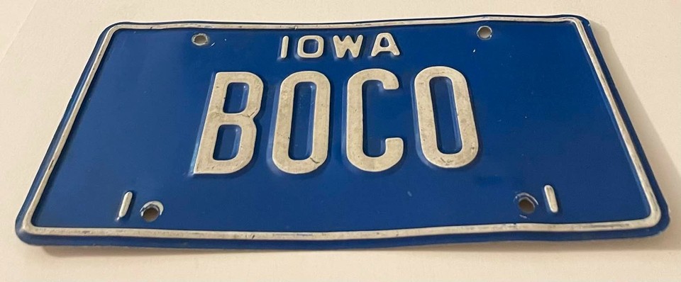 BOCO Vanity License Plate Iowa Crab Orthotist Thomas & Friends | eBay