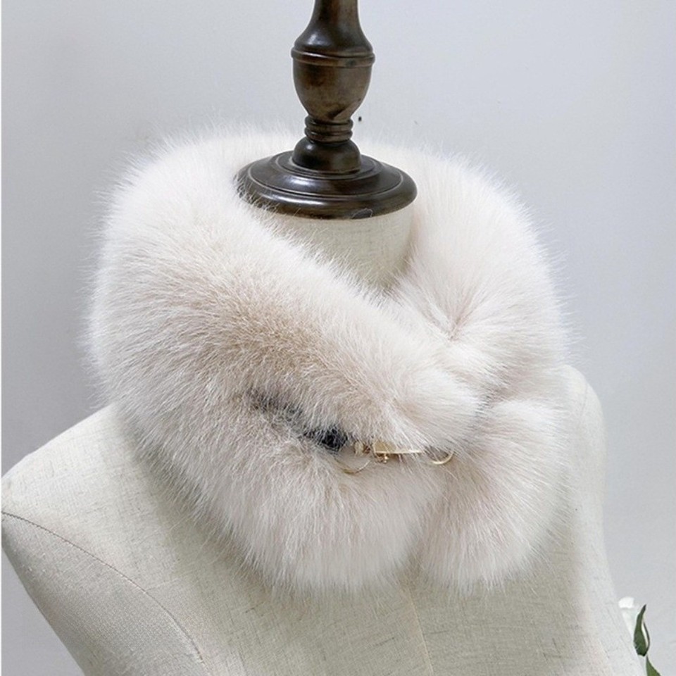Soft Neck Collar Fluffy Coat Fake Collar Fashion Plush Scarf | eBay ...