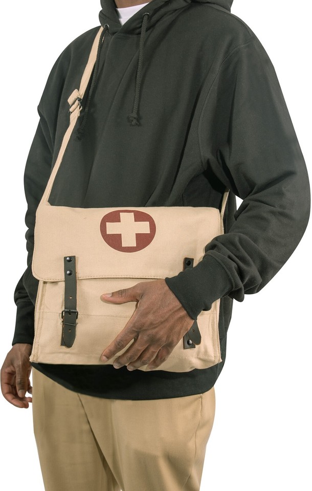 NATO Medic Canvas Red Cross Army Bag Shoulder Crossbody Messenger ...