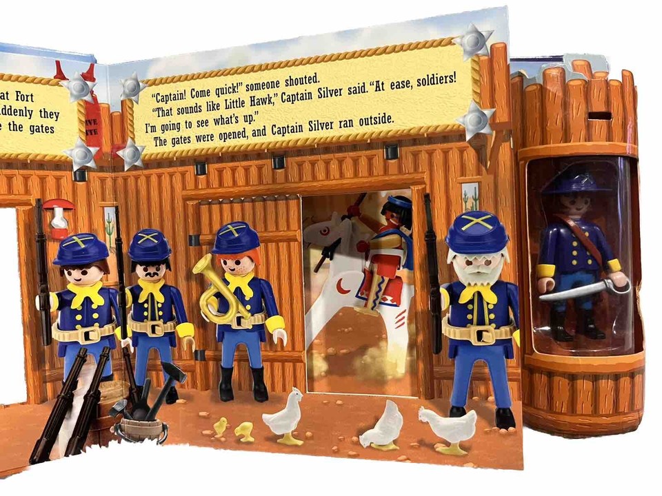 NEW Playmobil Books Stampede at Fort Glory Wild West Soldier Cowboy ...