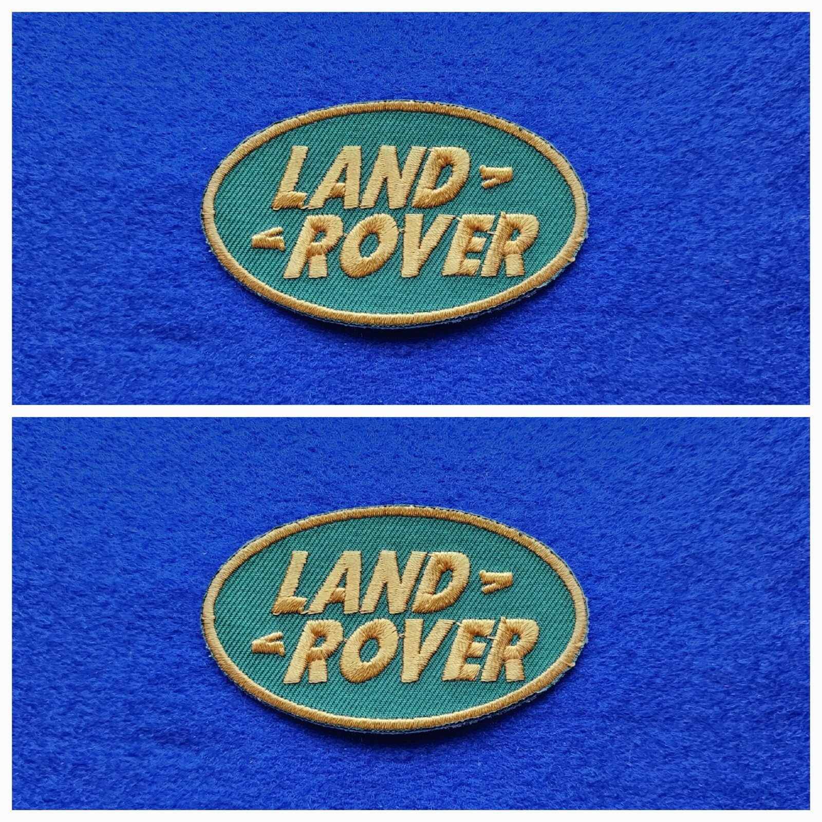 A Pair Of Motor Car Racing Patches Sew / Iron On Badges:- Land Rover (a ...