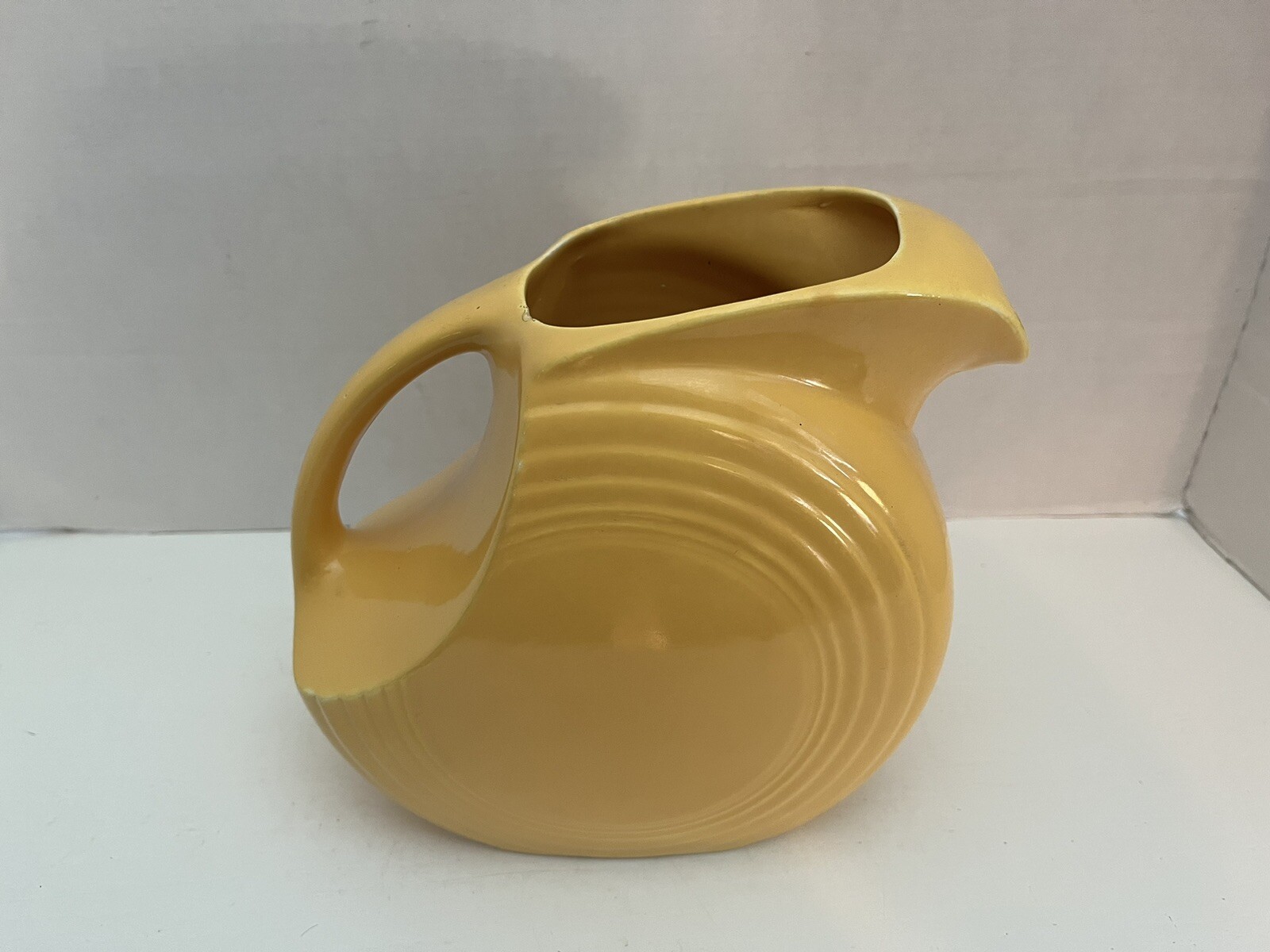 Fiestaware Yellow 7" Large Disc Pitcher Made In USA Juice Water Pitcher ...