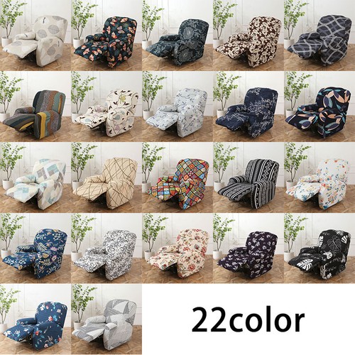4x Print Elastic Floral Recliner Chair Cover Armchair Sofa Slipcover ...