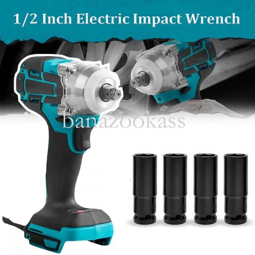 w/Rattle Gun Socket 1/2 inch Brushless Electric Impact Wrench 18V ...