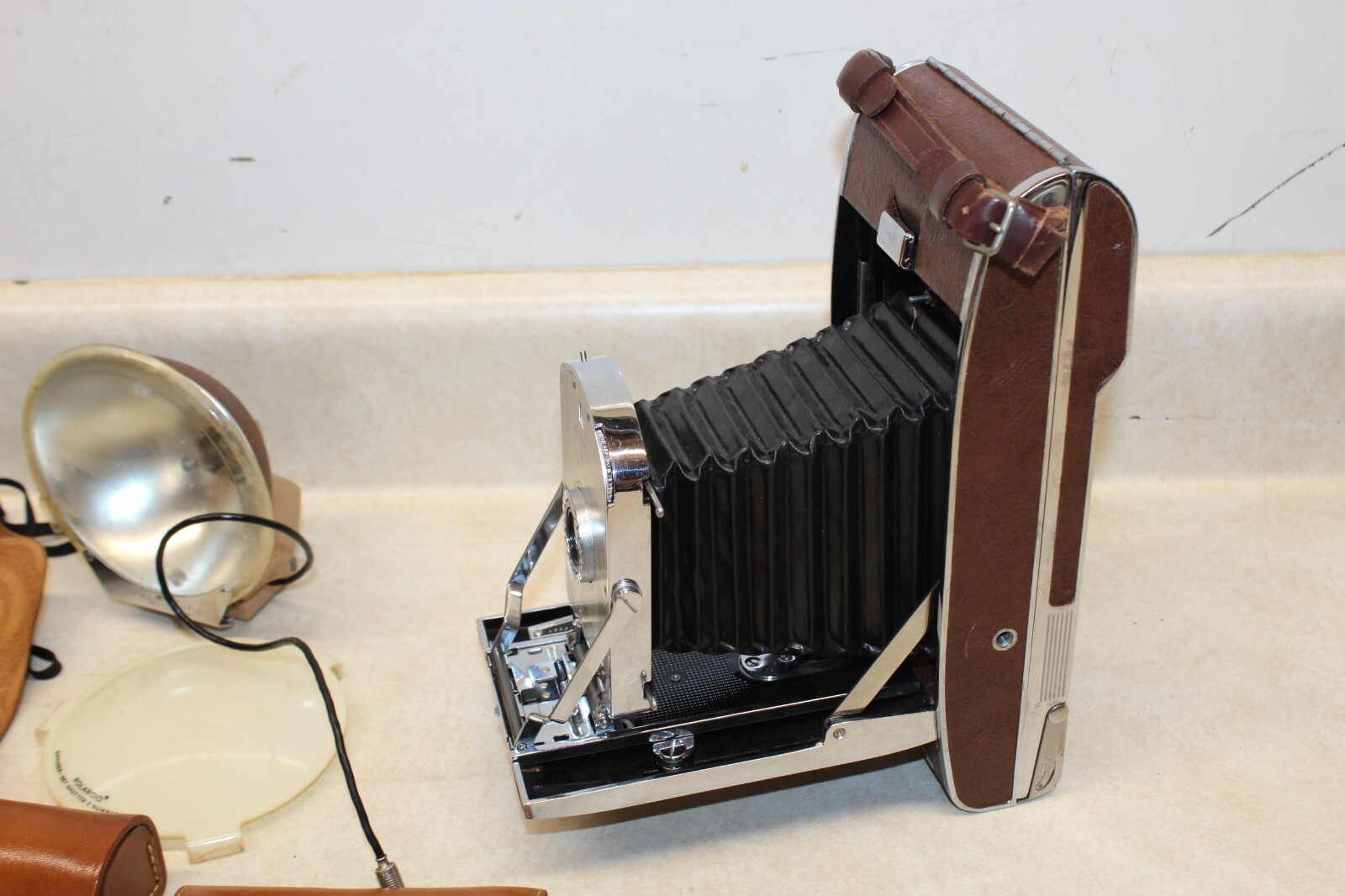 Vintage Polaroid Land Camera 95A w/ Filters Flash Case Light Meter | eBay