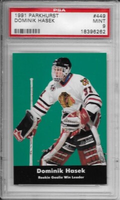 1991-92 Parkhurst #449 Dominik Hasek Rookie PSA 9 MINT HOF | eBay