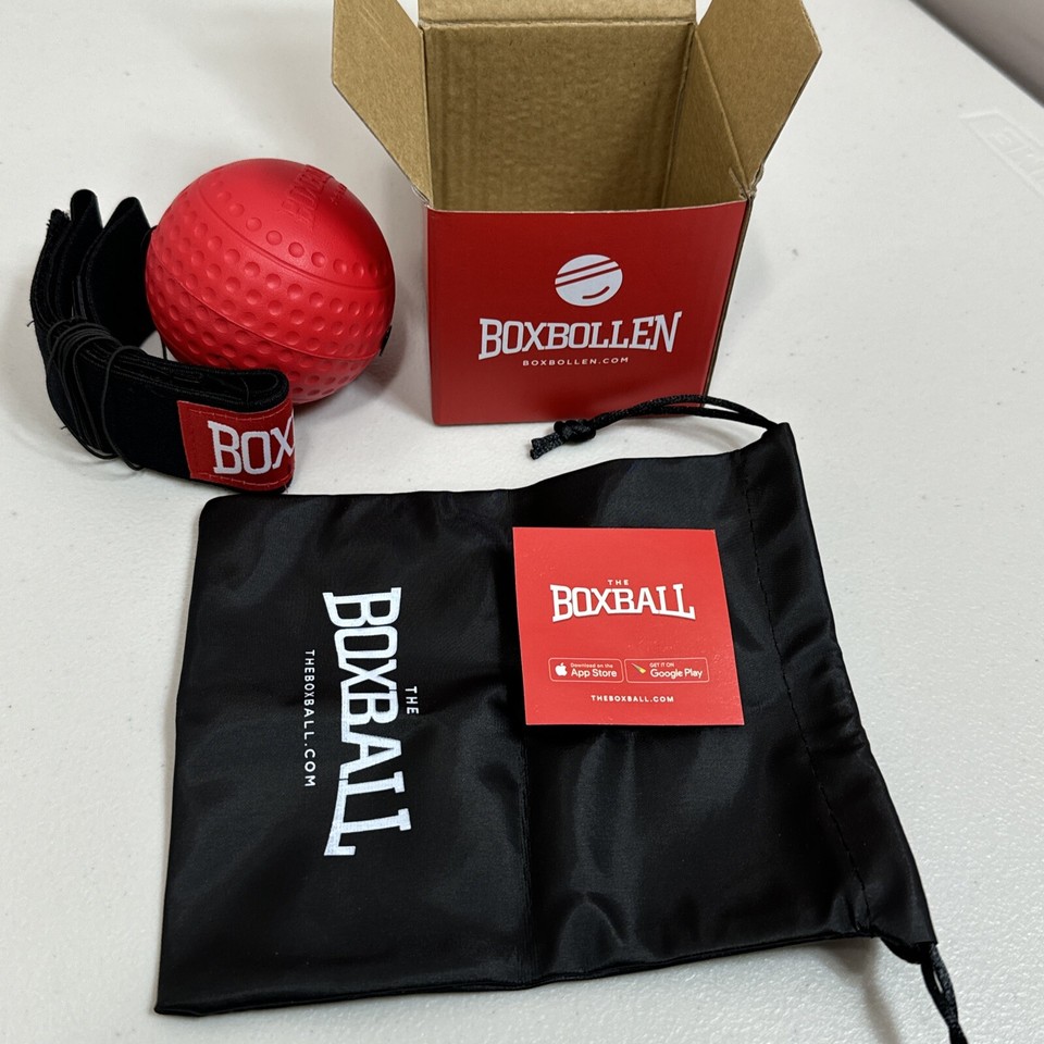 BoxBollen Boxball Reflex Punching Ball Fitness Game Headband & QR Code ...