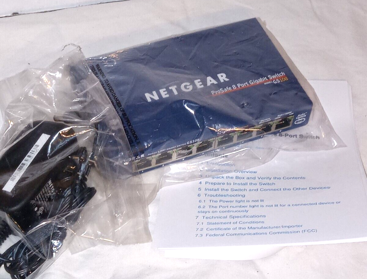 NETGEAR ProSafe 8 Port Gigabit Switch Model Gs108 V3 for sale online | eBay