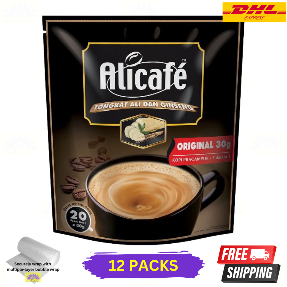 12 X Alicafe Original 20 Sac x 30g Halal Coffee 5 in 1 - Express ...