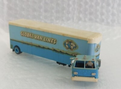 Ho Scale Ford Cabover Semi Truck and Trailer. Global Van Lines. | eBay