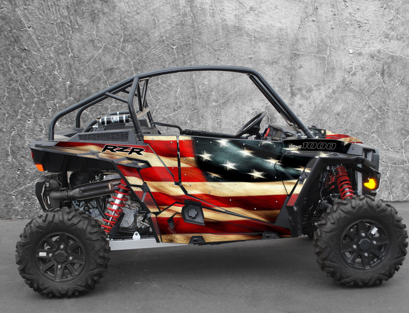 2013 - 2018 Polaris RZR 1000 graphics kit with door wrap Tattered U.S ...