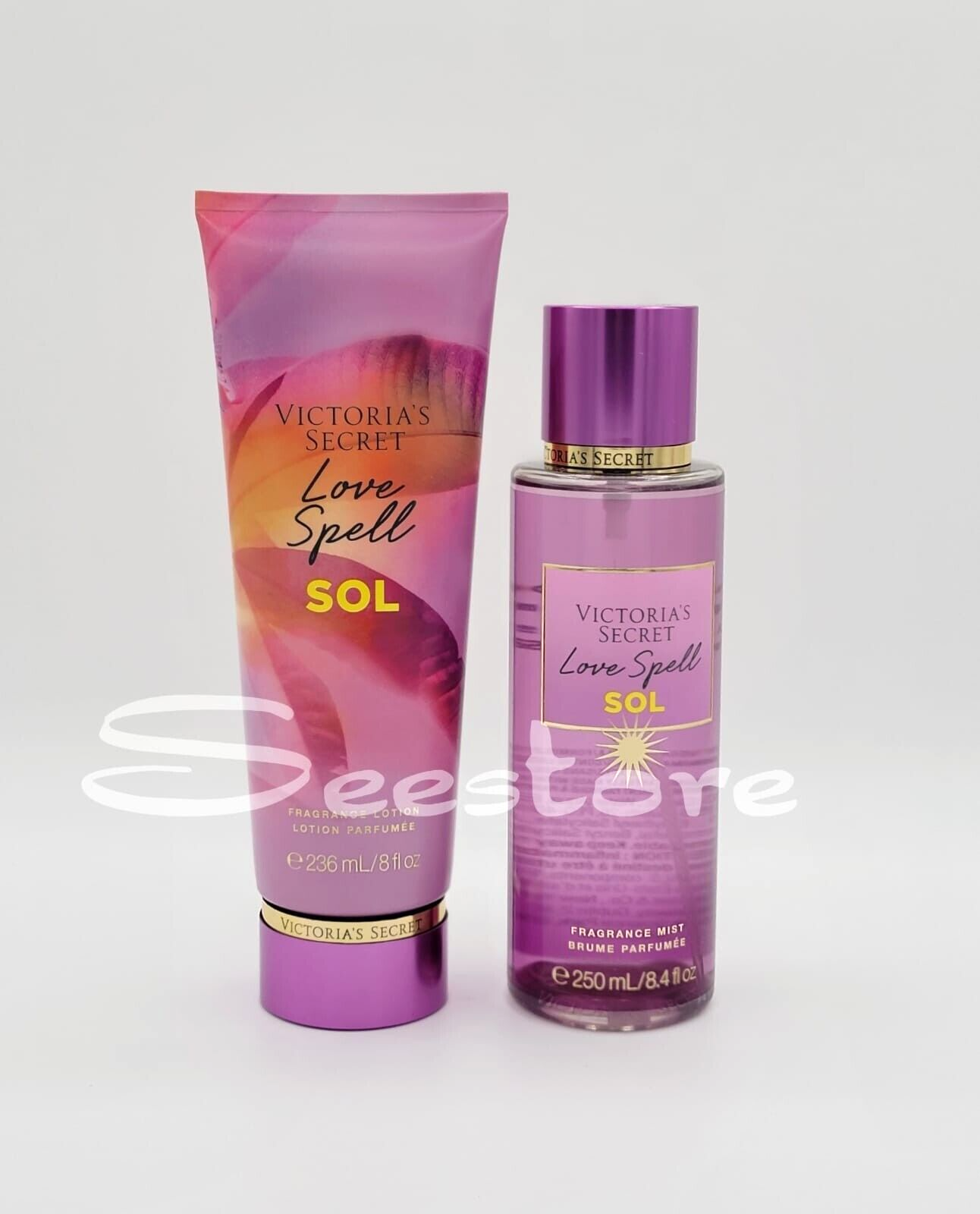 Victoria's Secret Love Spell Sol Body Mist Spray & Body Lotion Set of 2 ...