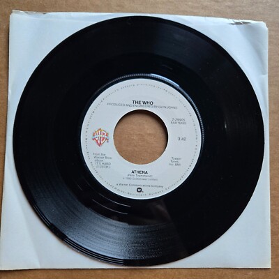 THE WHO Athena/It's Your Turn 45 7" Record Vinyl Records | eBay
