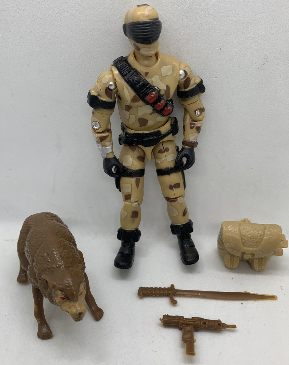 Black Major Custom Desert Camo Commando With Wolf | eBay